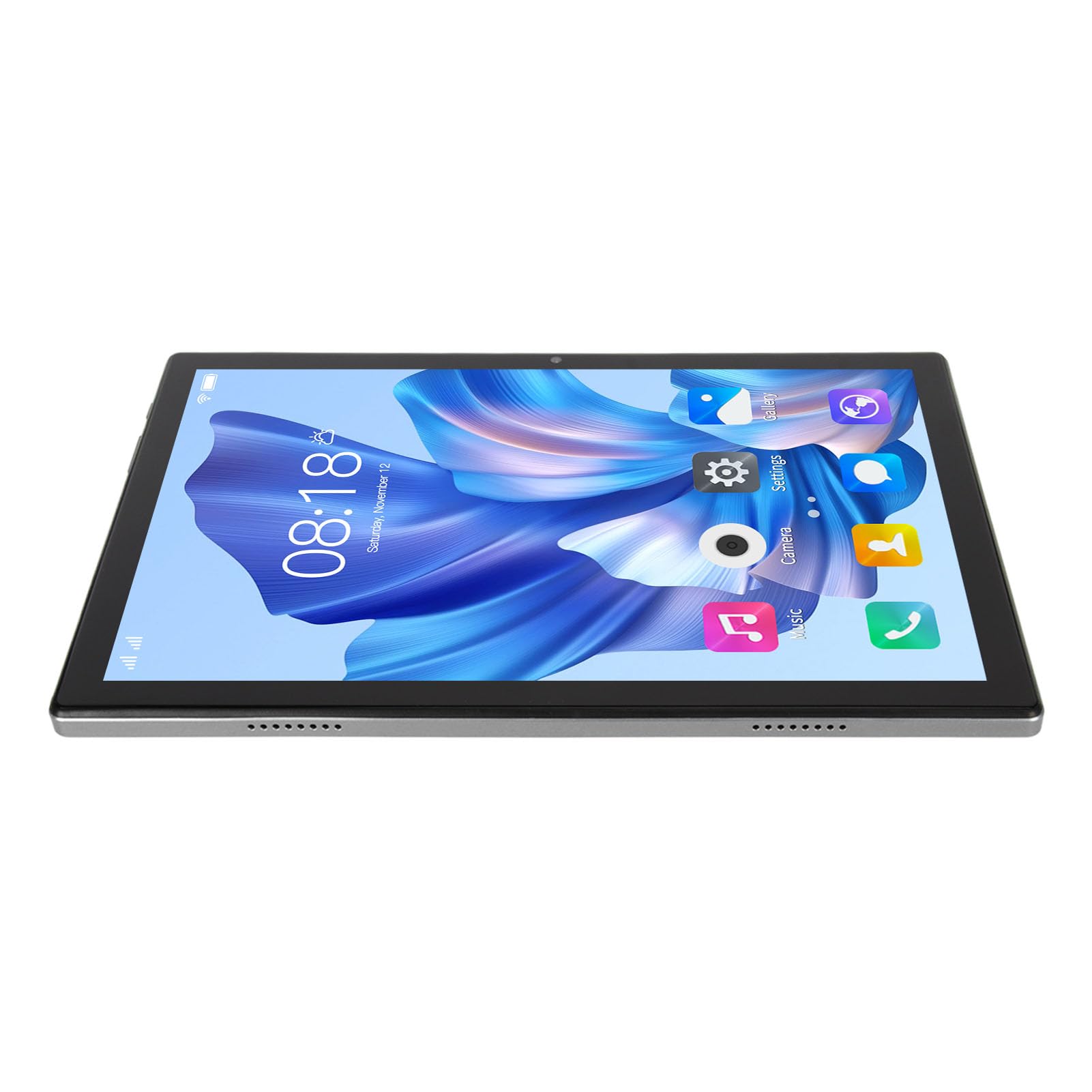 Airshi Smart Tablet, 10in Smart Tablet Octa Core CPU 12GB RAM 256GB ROM Dual Speakers US Plug 100-240V Portable for Office (Gray)