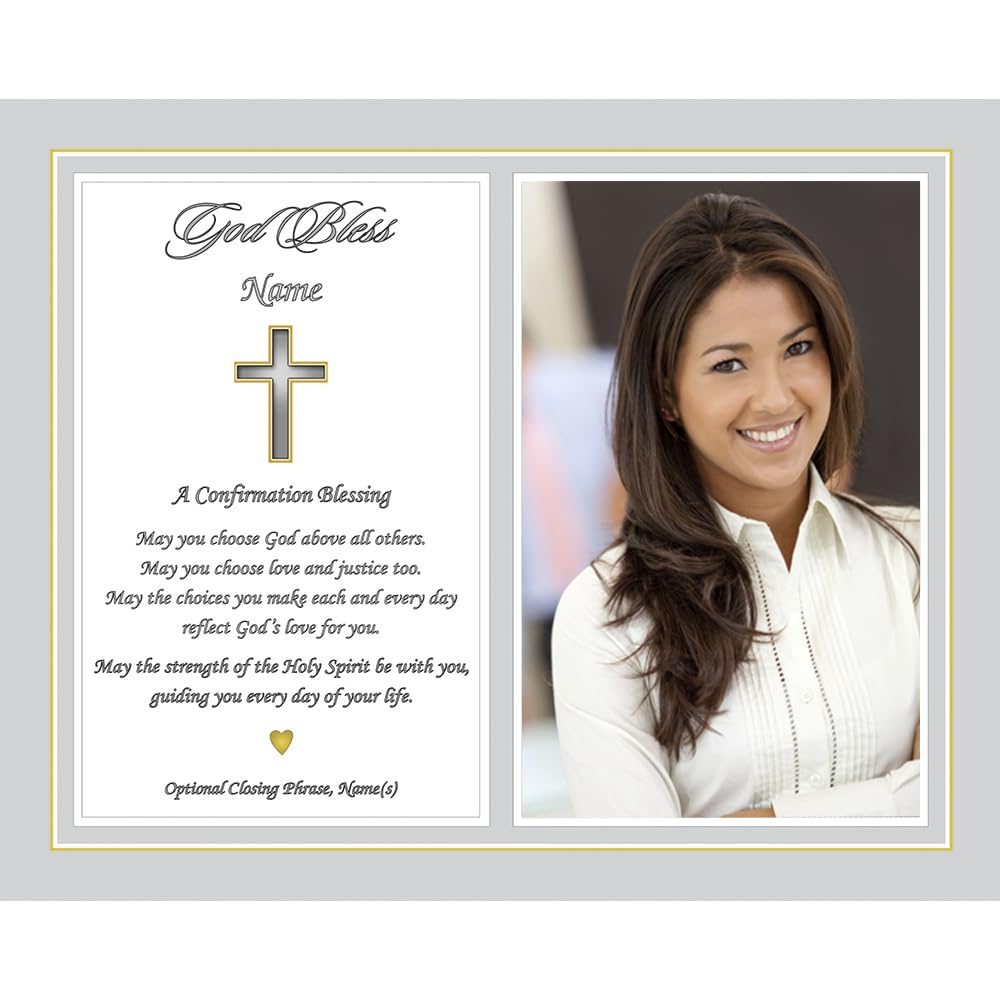 Poetry Gifts Confirmation for Girls or Boys, Sweet Personalized Blessing for Him or Her, 8x10 Inch Custom Print