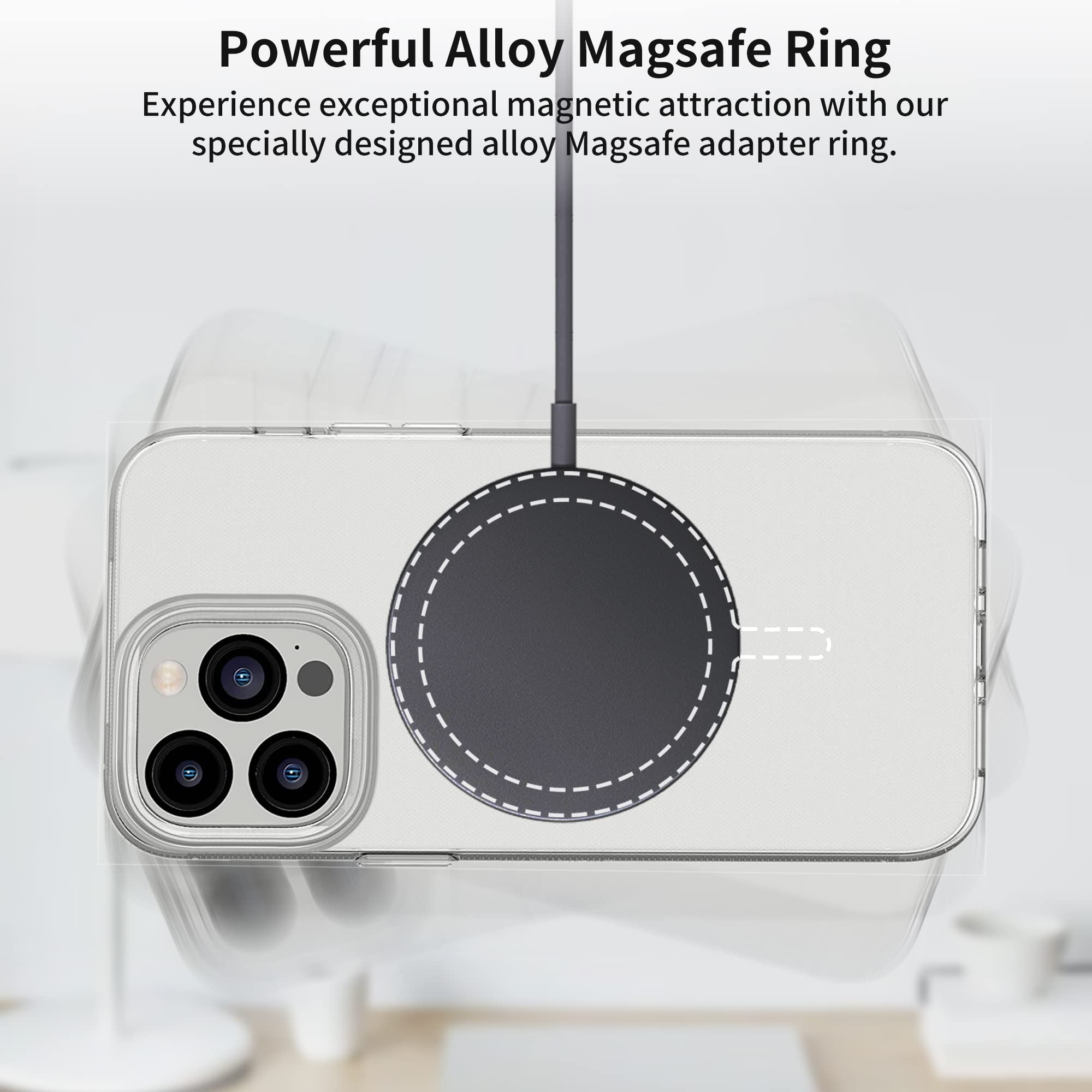 Aothey Universal Metal Rings Compatible with Magsafe Sticker - 4 PCS