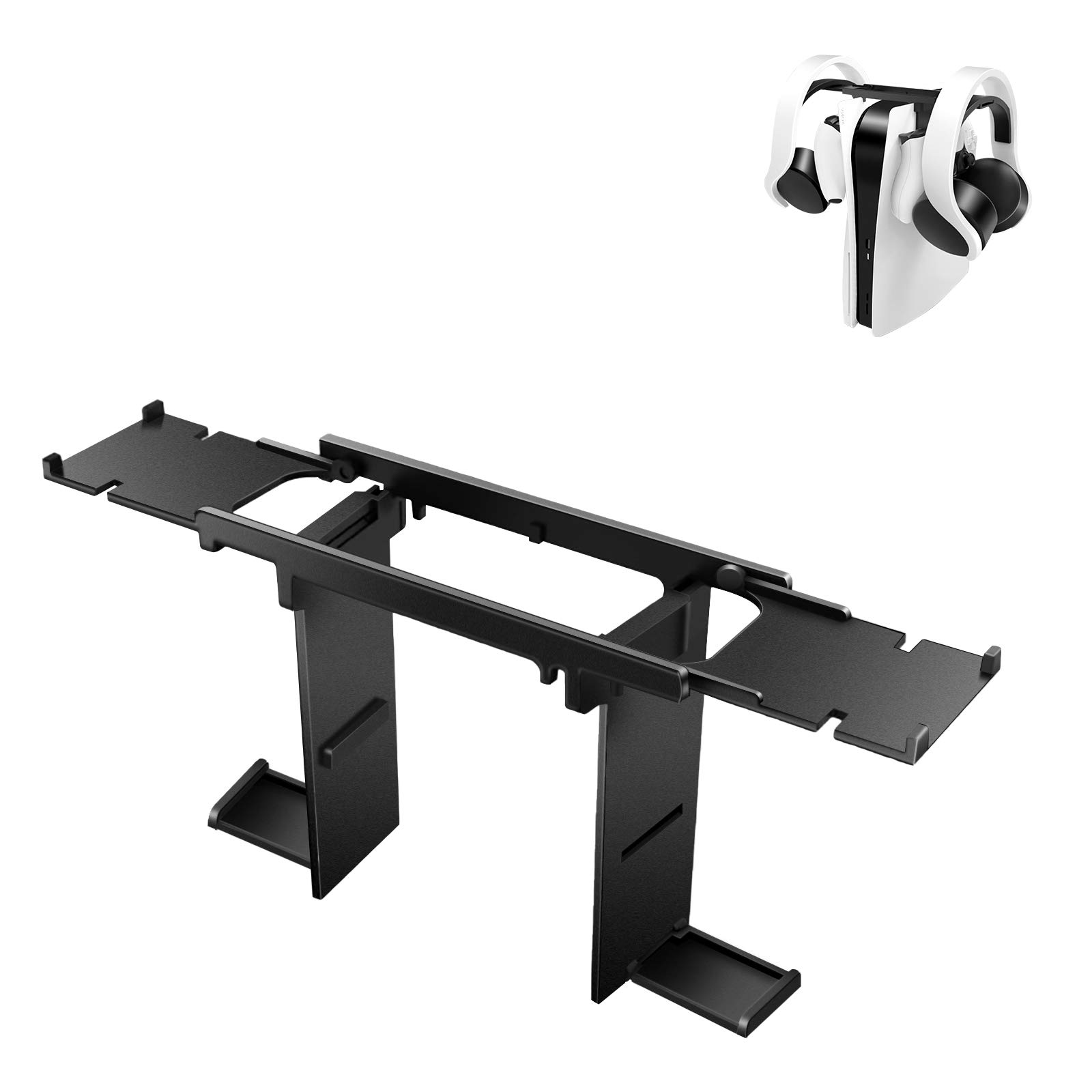 AKNES Headphone Stand Headset Holder for PS5,Game Controller Holder Compatible with PlayStation 5, Xbox Series X Controller Stand Mount for PS5 DualSense, No Screws & No Adhesive Tape