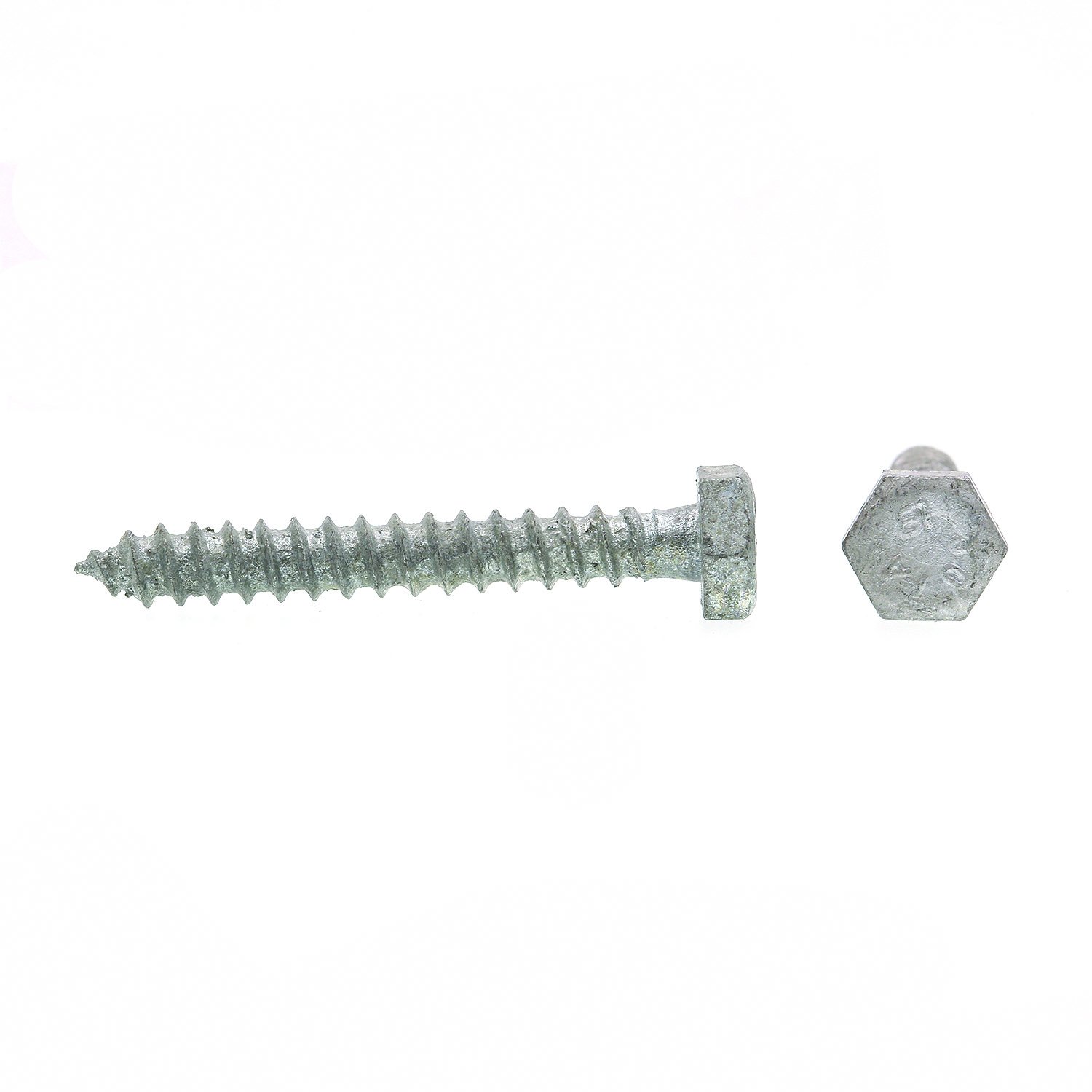 Prime-Line 9055061 Hex Lag Screws, 1/4 In. X 2 In, A307 Grade A Hot Dip Galvanized Steel (100 Pack), Zinc