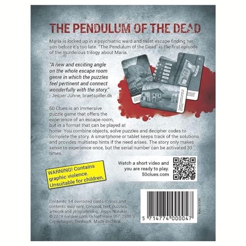 COILEDSPRING 50 Clues | 50 Clues - Part 1: The Pendulm of The Dead | Puzzle Escape Game | Ages 16+ | 1-5 Players | 90 Minutes Playing Time
