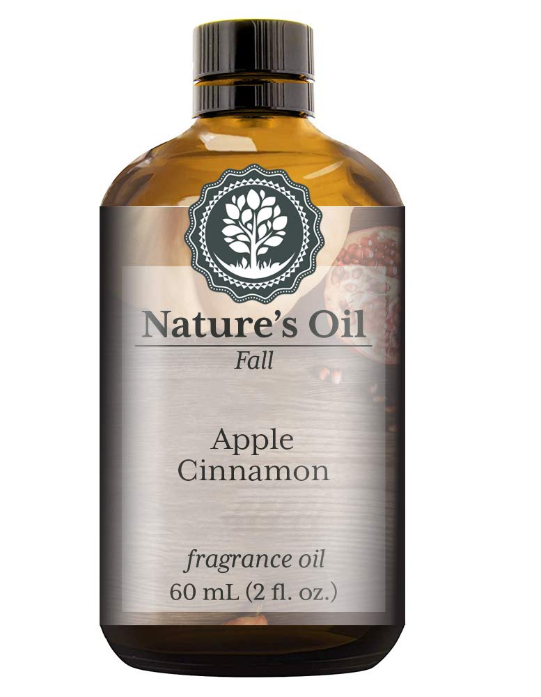 Apple Cinnamon Fragrance Oil (60ml) for Diffusers, Soap Making, Candles, Lotion, Home Scents, Linen Spray, Bath Bombs, Slime