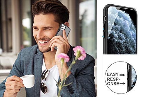 ZILLKO Compatible with iPhone 11 Case - Military Grade Drop Protection - Shockproof Phone Armor - Scratch Resistant - Lightweight - Slim Protective - Hybrid Case Designed for iPhone 11 6.1" - Black