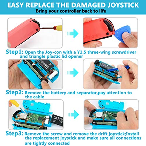 Aiworthy 2 Pack Analog 3D Joycon Joystick Replacement for Nintendo Switch