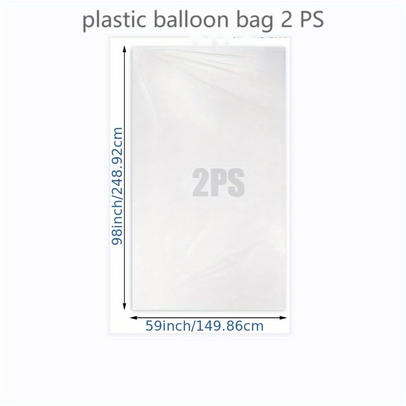 balloon bags (2Pcs), balloon transport bags transparent giant storage bags (2pcs) 59x98 inches