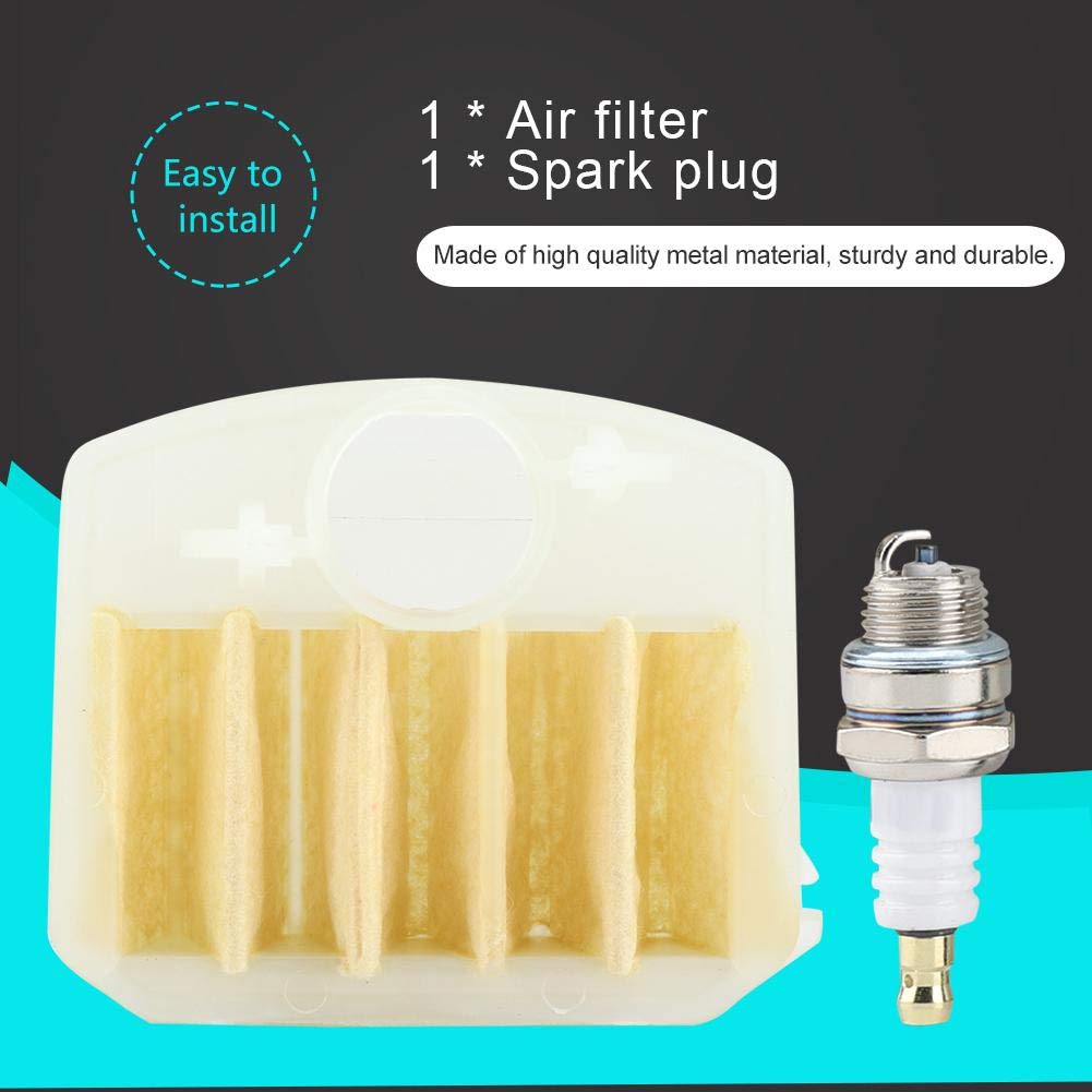 Air Filter Spark plug, L7T Spark Plug Kit for Husqvarna 340 345 346 350 351 353 Chainsaw