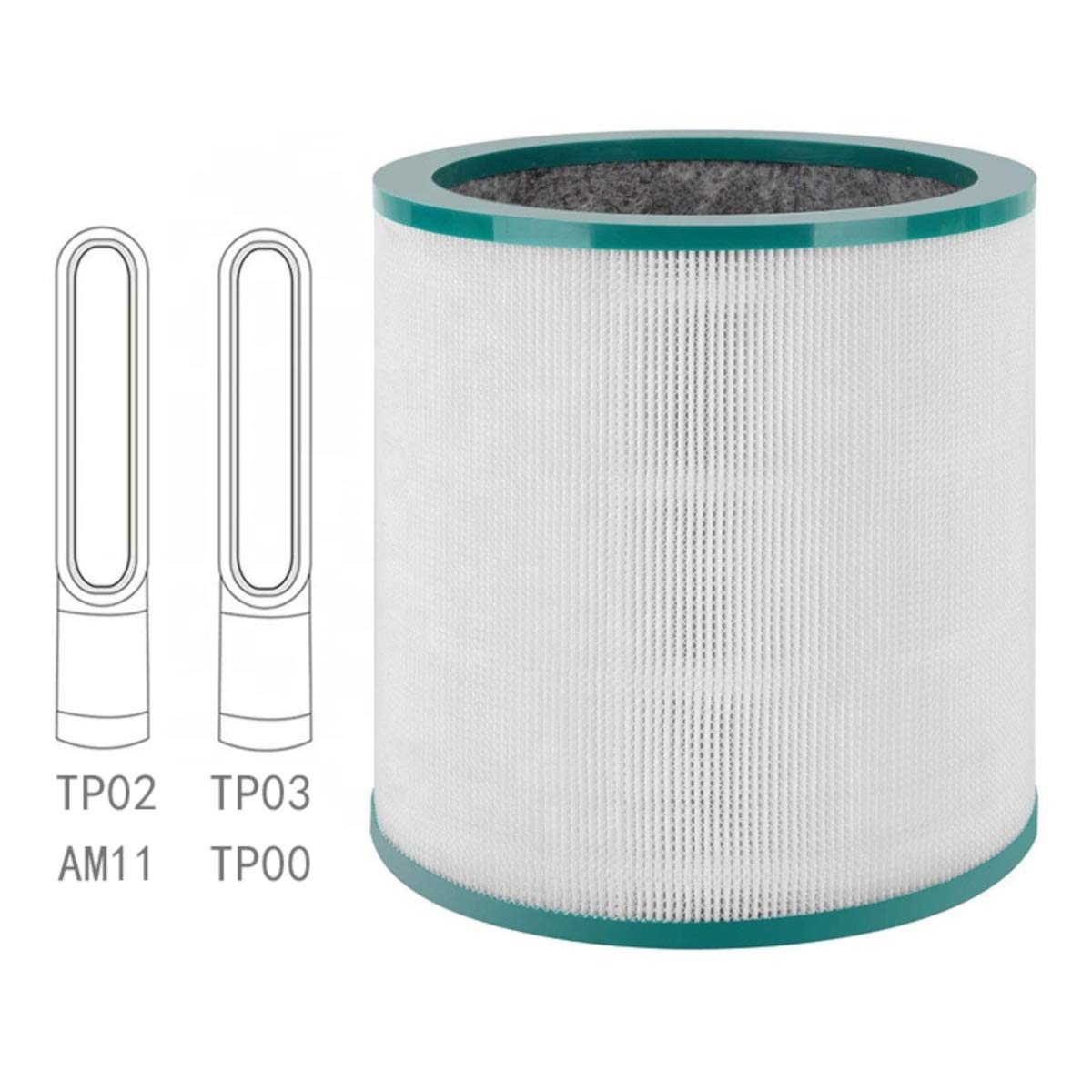 Airway Filters Replacement Air Purifier Filter Compatible with Dyson Tower Purifier Pure Cool Link TP00, TP02, TP03, BP01, AM11 Compatible for Part 968126-03