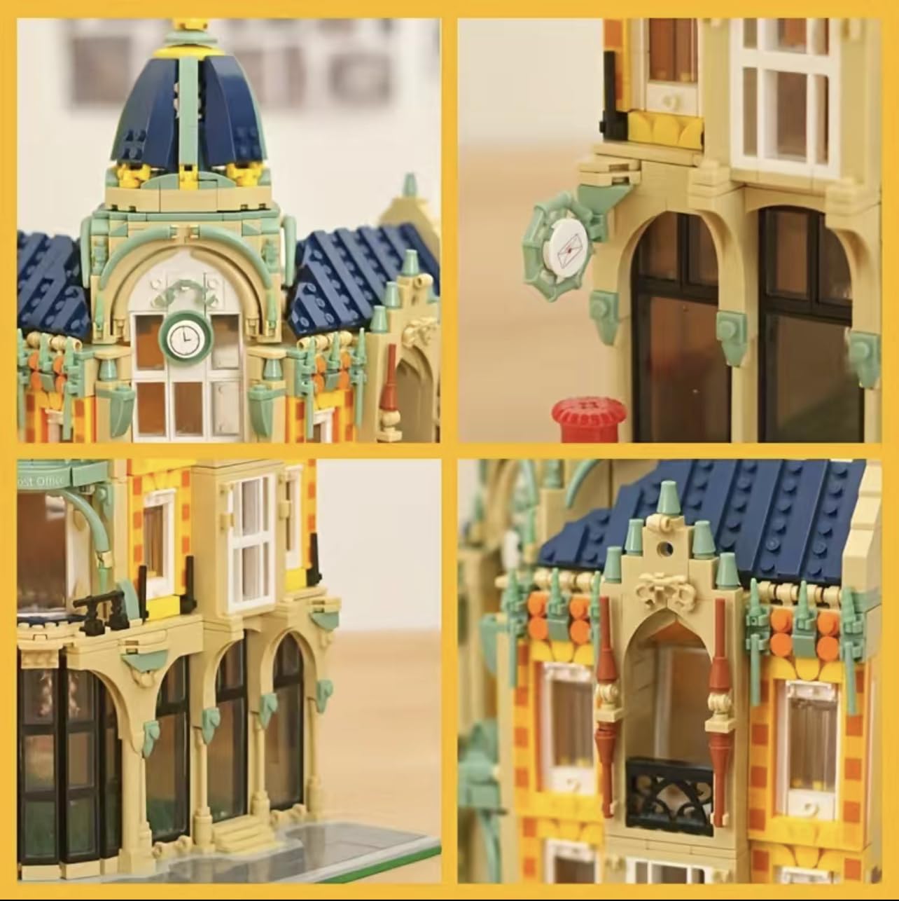 General Jim's Corner Post Office Modular Building Set - 3-Story Design with Post Office, Art School, Pottery Studio, Red Mail Truck & Realistic City Details for Architecture Lovers