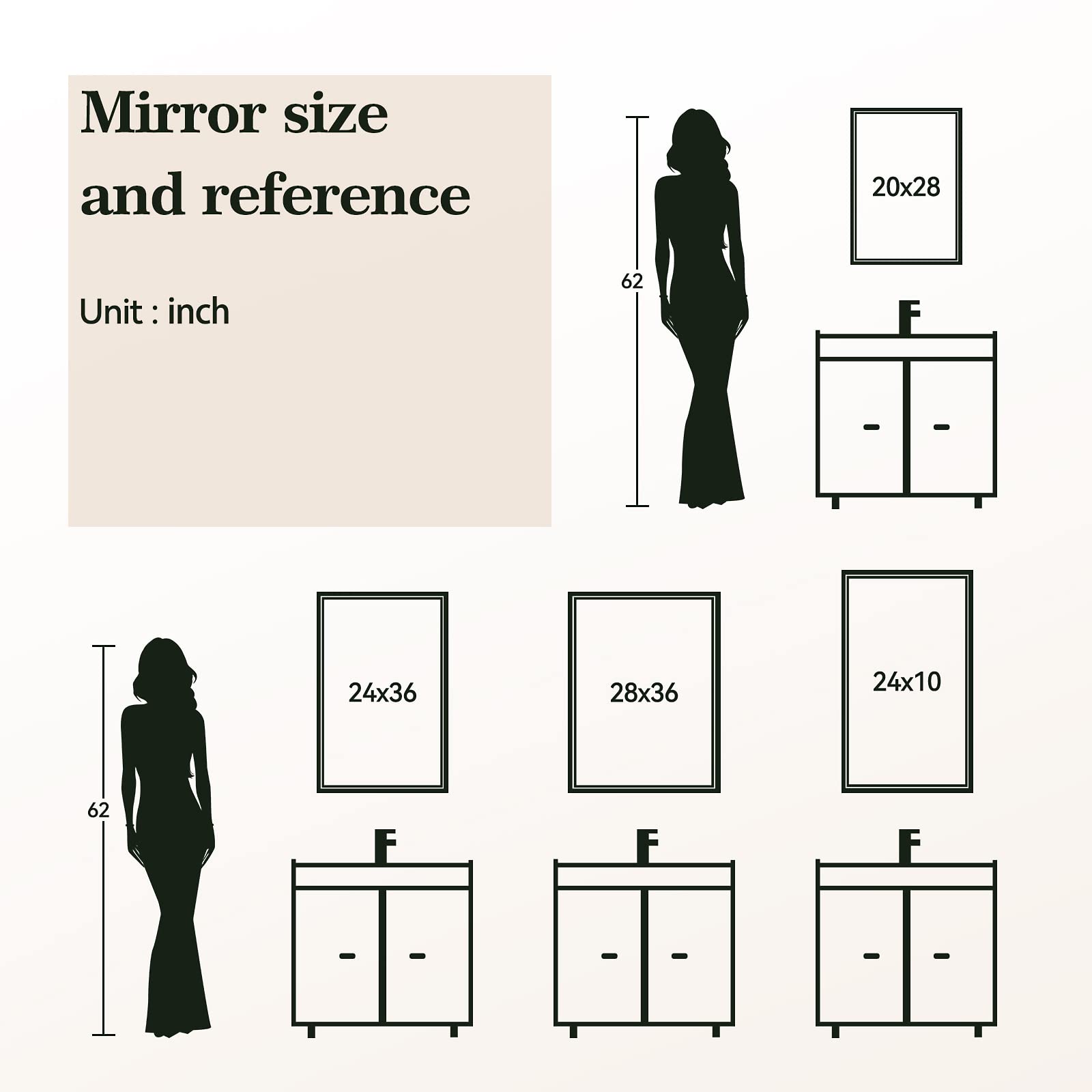 ANTEN 32" x 24" LED Mirror for Bathroom, Backlit Lighted Mirrors for Bathroom Wall, Anti Fog Led Vanity Mirror, 3000-6000K, Stepless Dimmable, IP54, Shatterproof Makeup Mirror