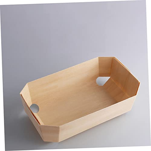 Cabilock 10pcs Wooden Toast Box Cake Mold Toaster Oven Pan Disposable Baking Pan Rectangular Bread Pan Food Storage Box Loaf Tin Cake Baking Pan Non-stick Toast Plates Cake Baking Tray Tray