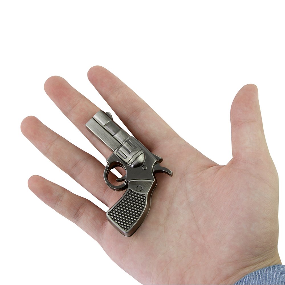 Usbkingdom 64GB USB 2.0 Flash Drive Cartoon Metal Revolver Pistol Gun Shape Pen Drive Thumb Drive Memory Stick Pendrive Jump Drive Flash Disk