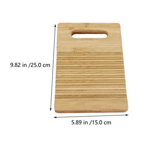 Cabilock Wood Washing Clothes Washboard Laundry Washboard Hand Wash Board Mini Scrubbing Board Mat for Home Kids Cleaning Shirts