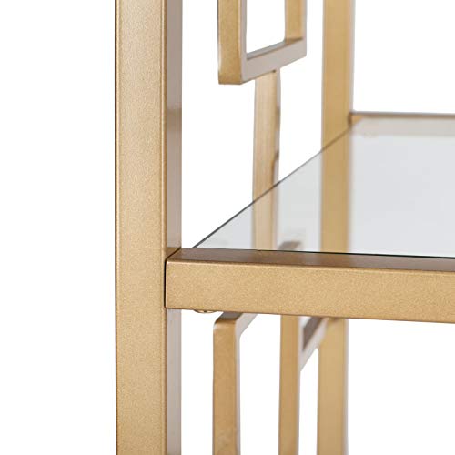 Safavieh Home Collection Brooklyn 7 Tier Etagere, Gold and Clear