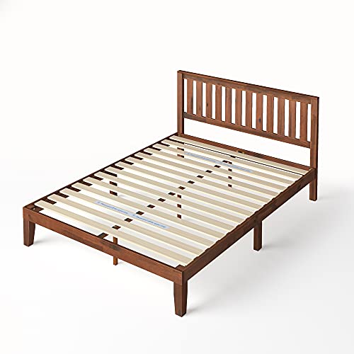 ZINUS Vivek Wood Platform Bed Frame with Headboard / Wood Slat Support / No Box Spring Needed / Easy Assembly, Queen