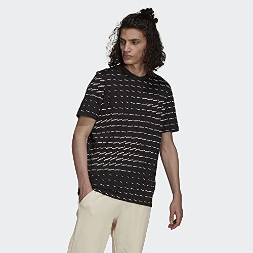 adidas Originals Men's Graphics Monogram Pack T-Shirt, Black/White, Large