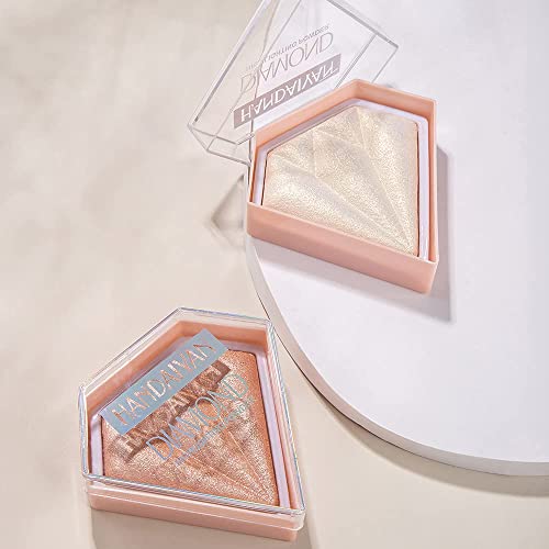 AKARY Face Glitter Blush Pink Shimmer Highlighter Blusher Powder Makeup Cosmetics Facial Contour Corrector Shine Rouge (#01 Pearl White)