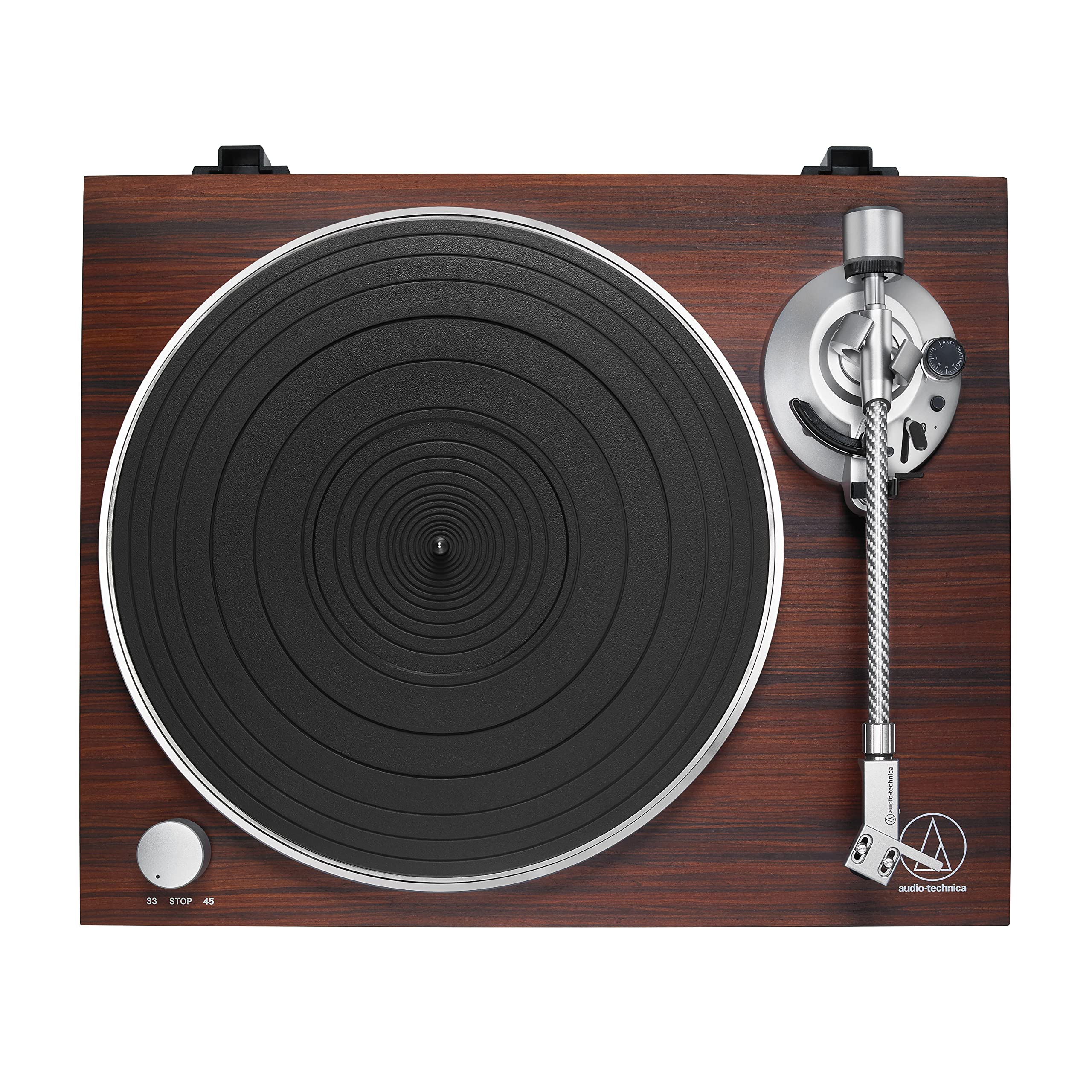 Audio Technica AT-LPW50BT-RW Bluetooth Turntable Manual Belt-Drive 33/45 (Rosewood) (Renewed)