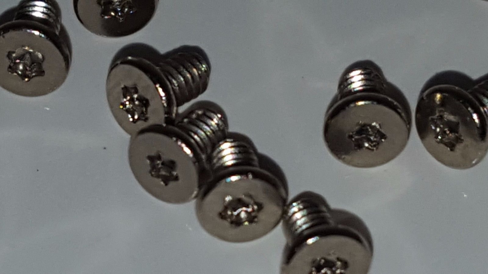 XPS 15 9550 Small Base Screws 12x Silver T5 M2x3mm Torx Laptop Screw Vite Vis