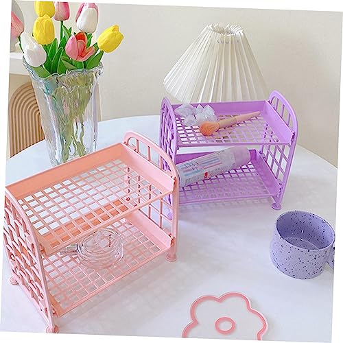 Cabilock 4Pcs Storage Rack freestanding Bathroom Counter Shelf Bathroom Organizer countertop Hair Product Organizer Shelves for cabinets Storage Holder Shelf Office Bookshelf Desk pp
