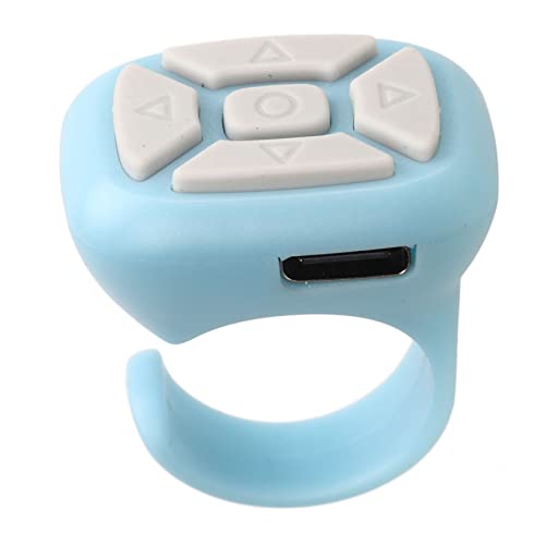 App Page Turner, 50mah Battery Remote Control Scrolling Stable Connection USB Rechargeable 5.3 Comfortable Low Power Consumption for Cell Phone (Blue)