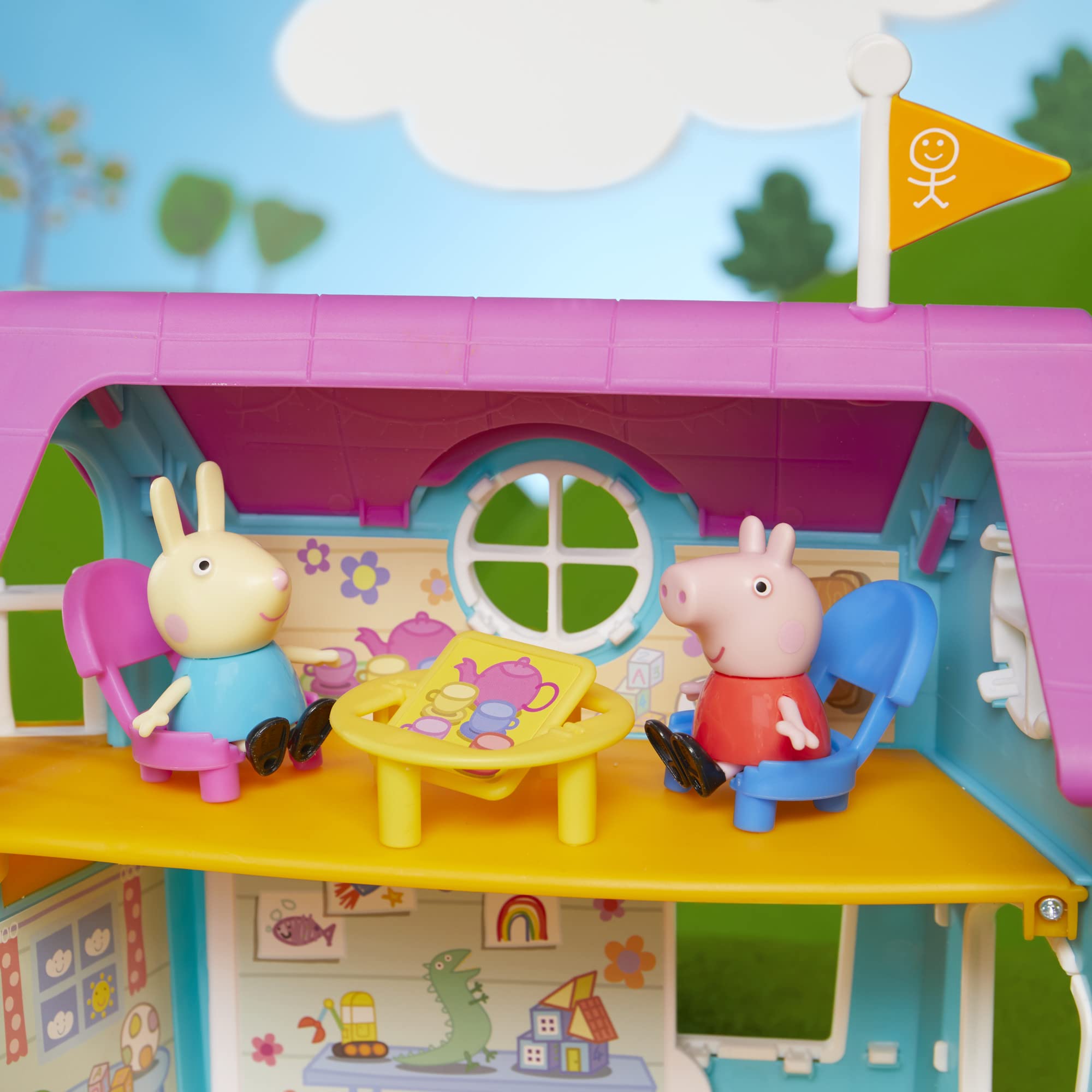 Peppa Pig Club Kids-Only Playset Preschool Toy; Sound Effects; Includes 2 Figures, 7 Accessories; Ages 3 and Up