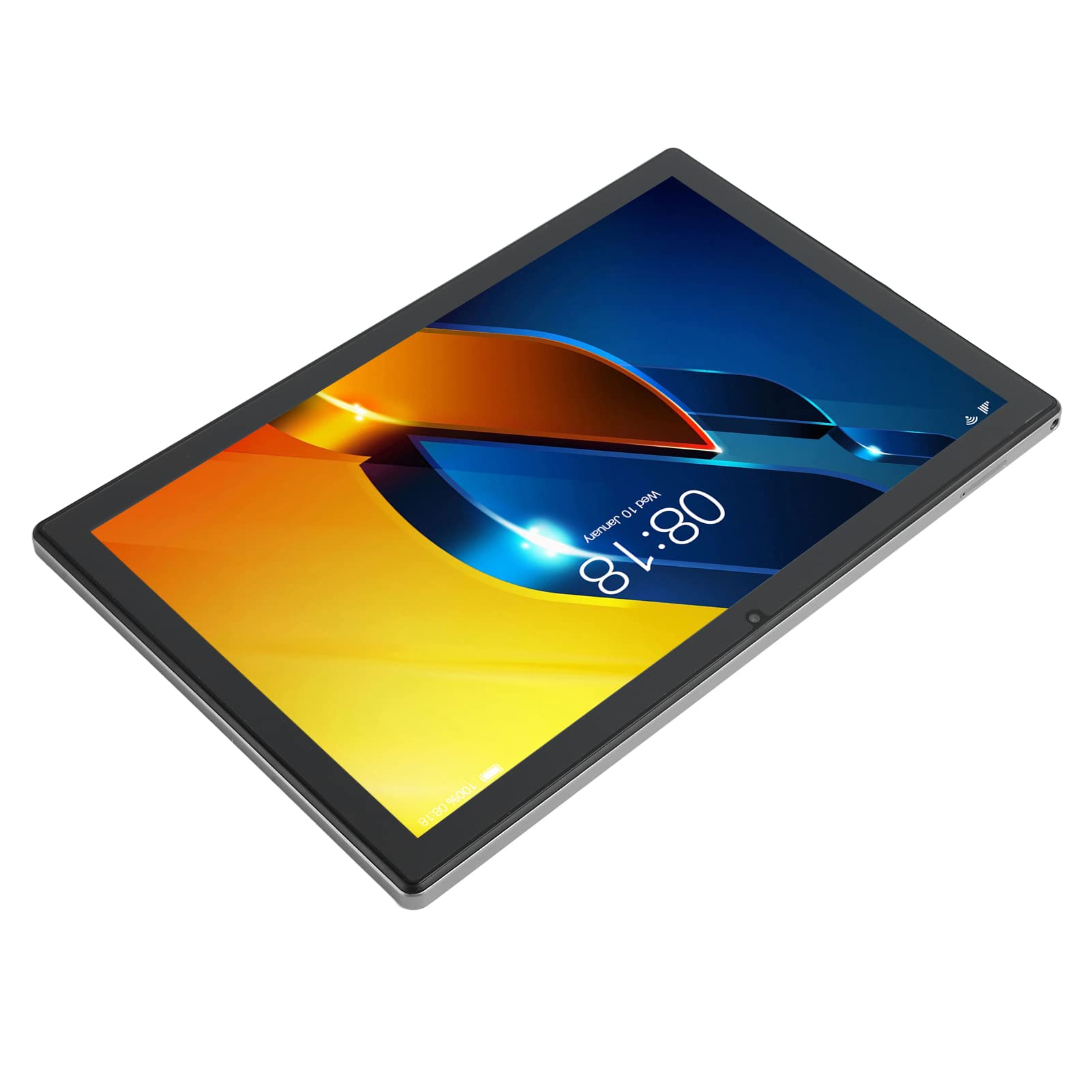 AUHX 10 Inch Tablet, 6 GB 128 GB Phone Tablet 1920 X 1200 IPS Silver Gray for Home (US Plug)