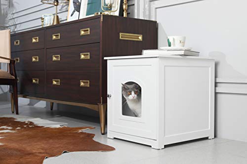 zoovilla Kitty Litter Loo β Hidden Litter Box Furniture, White