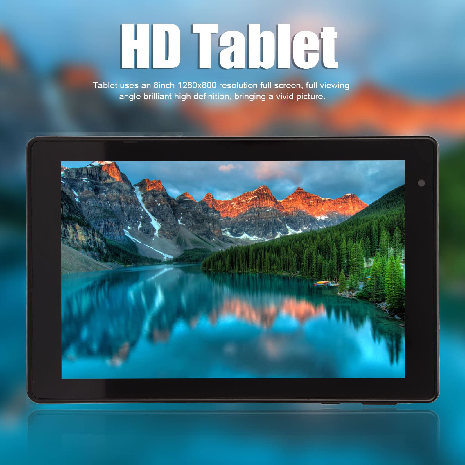 AUHX Calling Tablet, 100-240V Dual Cards Dual Standby 8 Inch IPS LCD 8 Inch Tablet Dual Camera for 5.1 for Reading (US Plug)