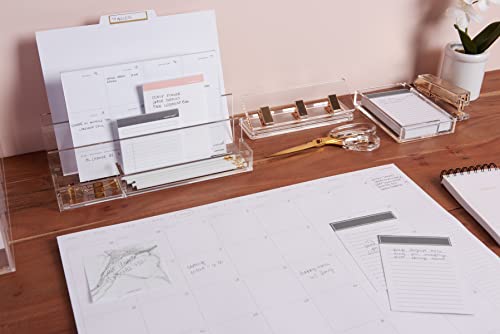 russell+hazel Weekly Notepad, White with Gilded Edges, 80 Sheets, 10β x 7β (27616)