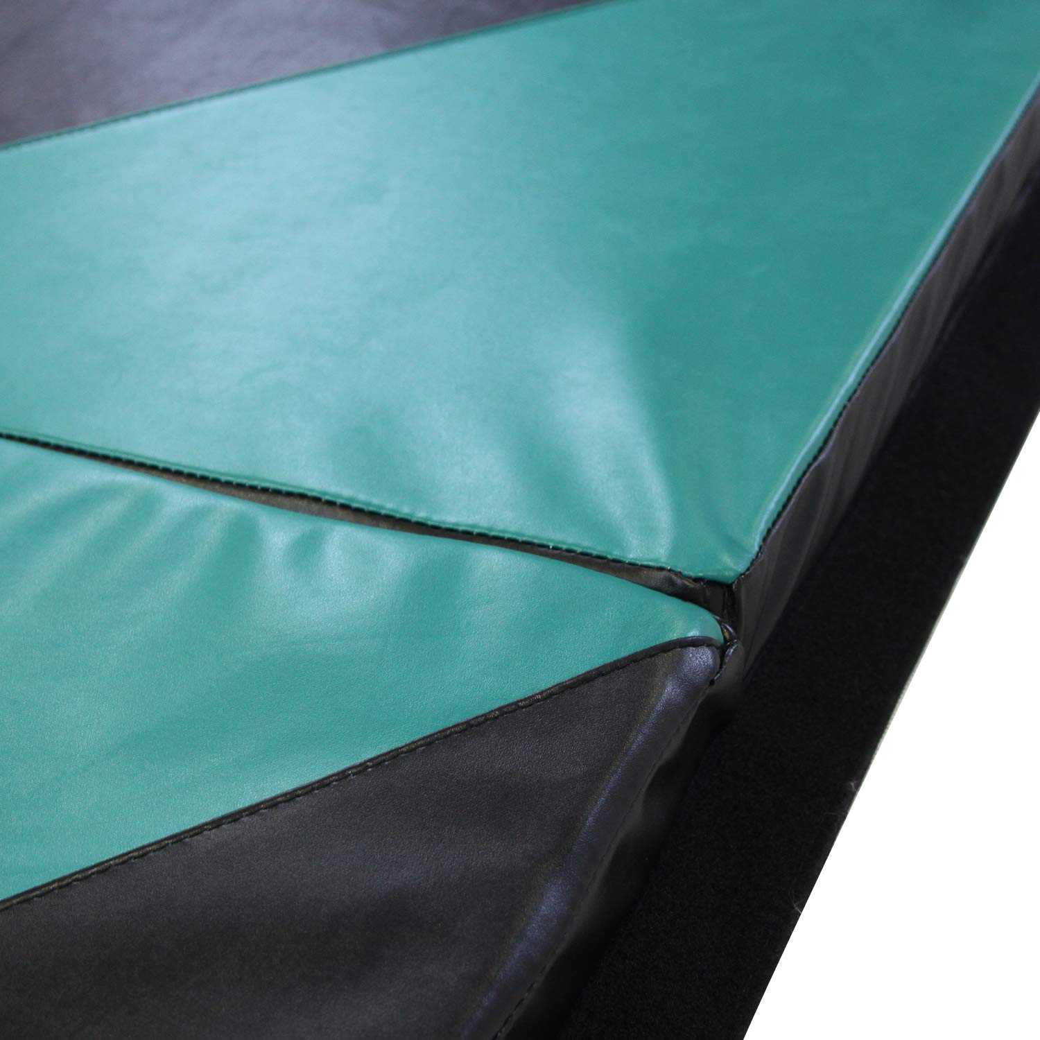 Ainfox Gymnastic Mats, Gymnastic Mats Foldable Thick Panel PU Leather Yoga Fitness Equipment Green (1310) (Green, 4'x8'x2'')