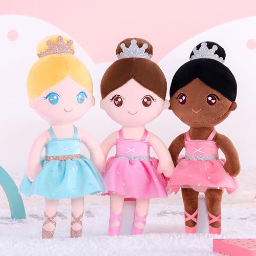 Gloveleya Baby Girl Gifts Dolls Soft Plush Toy Ballet Girl Doll Light Pink 13"…