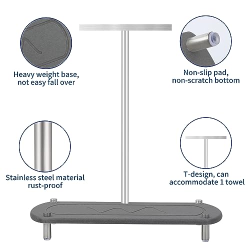 Bathroom Trays, Instant Dry Kitchen Sink Organizer Sponge Holder for Kitchen Sink Diatomaceous Pedestal Stand Riser with Stainless Steel Feet Protection for Modern Home Under-Sink Organizers (grey)