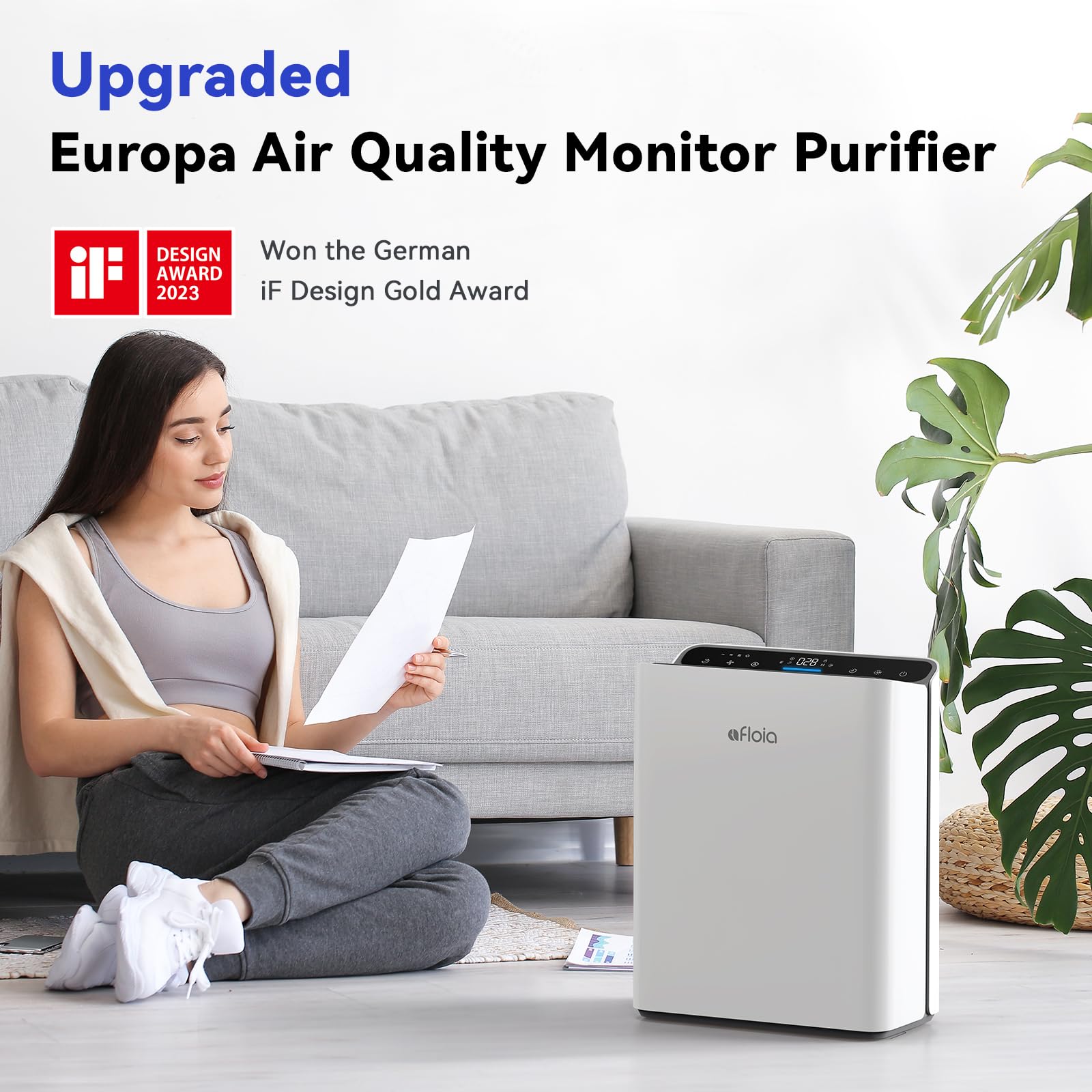 Afloia Air Purifiers, H13 True HEPA Filter with Air Quality Sensor & Auto Mode