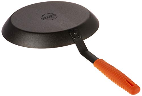 Lodge Manufacturing Company CRS12HH61 Carbon Steel Skillet, 12", Black/Orange