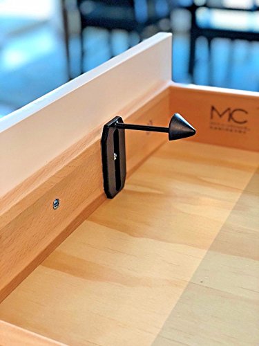 Simple Latch Childproof Cabinet Lock Black - Strong and Easy Adhesive Latch. No Tools Required (8-Pack)