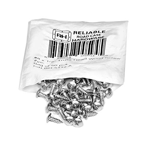Reliable Hardware Company RH-5112-A Wood Screw, 1/2", Phillips, Zinc