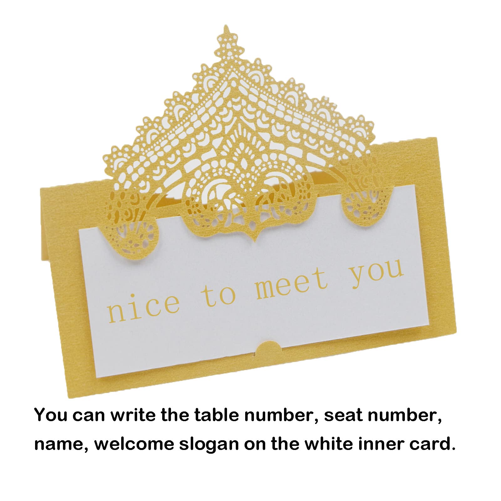 QI XIN 100Pcs Place Cards for Table Setting Decor Name Cards Tend Cards for Wedding Banquets Dinner Parties Bridal Shower
