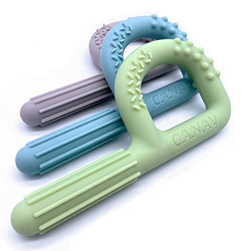 Original Hand-Held Sensory Chew Toys for Autistic Children(3 Pack), Chew Sticks fo Kids, Alt. to Chew Necklaces for Sensory Kids, Teething, Oral Motor Stimulation, ADHD, SPD - Silicone Teether Toys