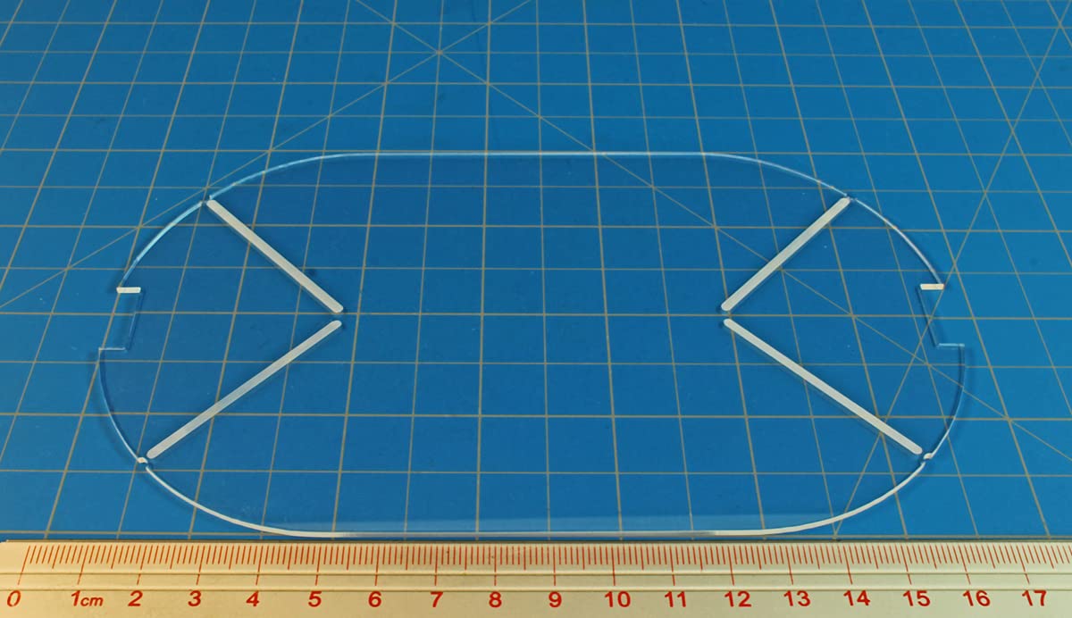 LITKO Notched Pill Tank Base | Compatible with Star Wars: Legion | 100x175mm | A-A5 | TX-225 | 1.5mm Clear Acrylic