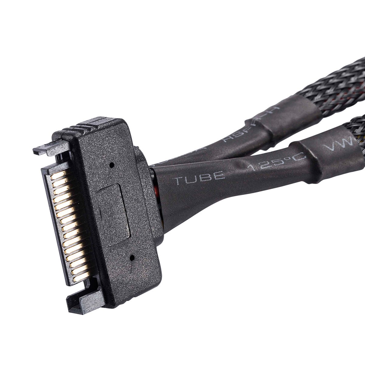 Zheino SATA Power Splitter Cable (2 Pack) SSD Power Cable HDD Power Cable Hard Drive Power Cable 6-Inch/15cm SATA 15 Pin Male to 2xSATA 15 Pin Female Power Y-Splitter Extension Cable