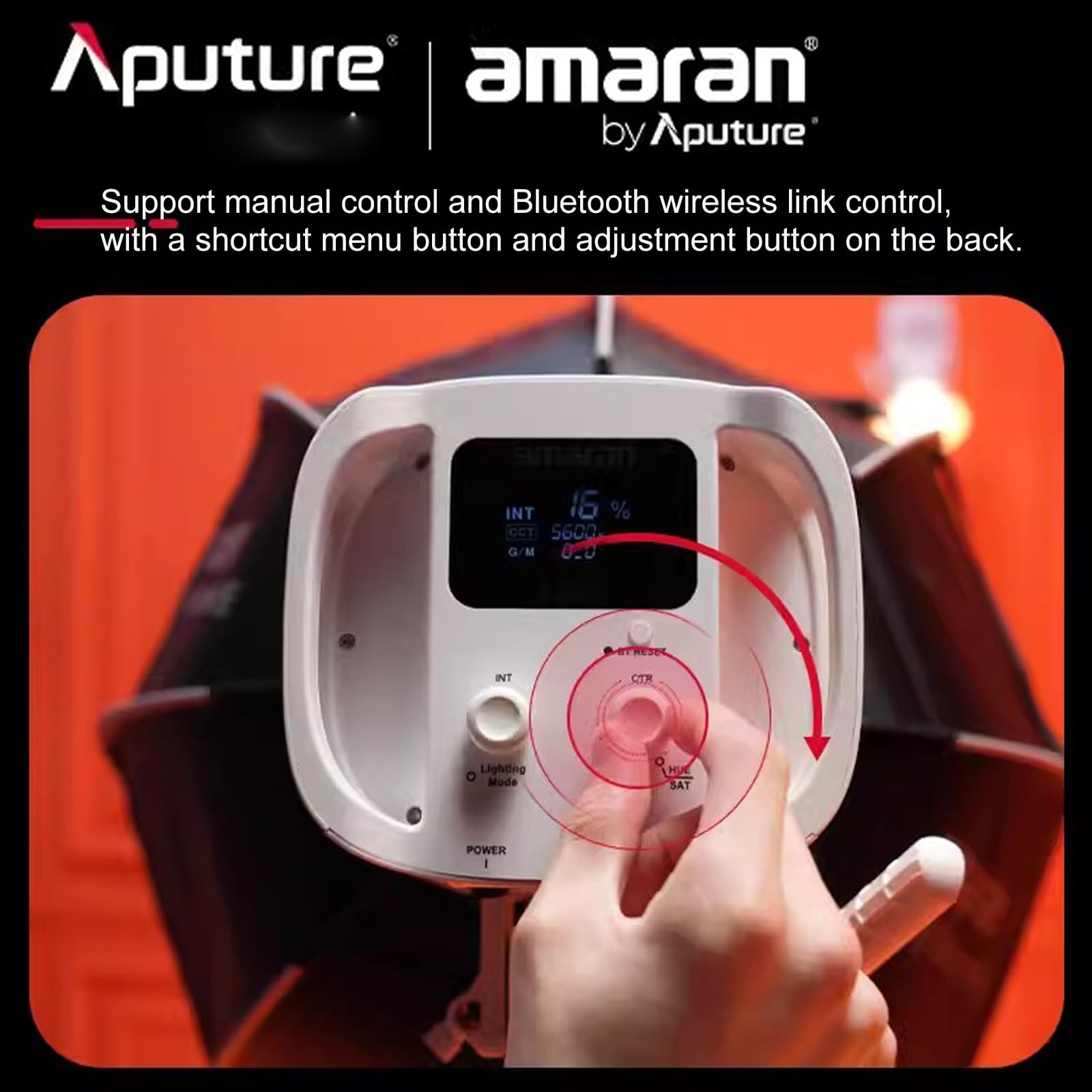 Aputure Amaran 300c RGB COB Video Light Bowen Mount 2,500K to 7,500K CCT with G/M Adjustment 26,580 lux @ 1m with Hyper Reflector (White (300c))
