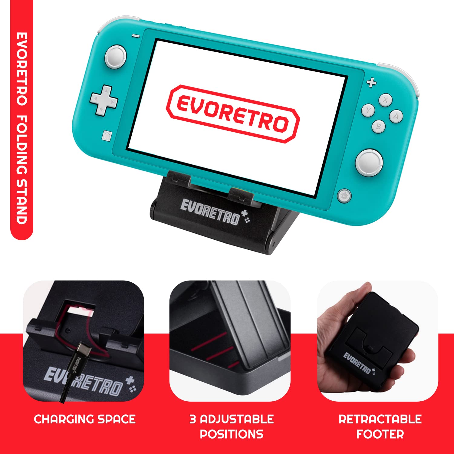 EVORETRO Switch lite case accessories compatible with nintendo switch case lite, nintendo lite case with nintendo lite accessories for Pokemon Legend, Animal Crossing, Super Mario, Mario Kart