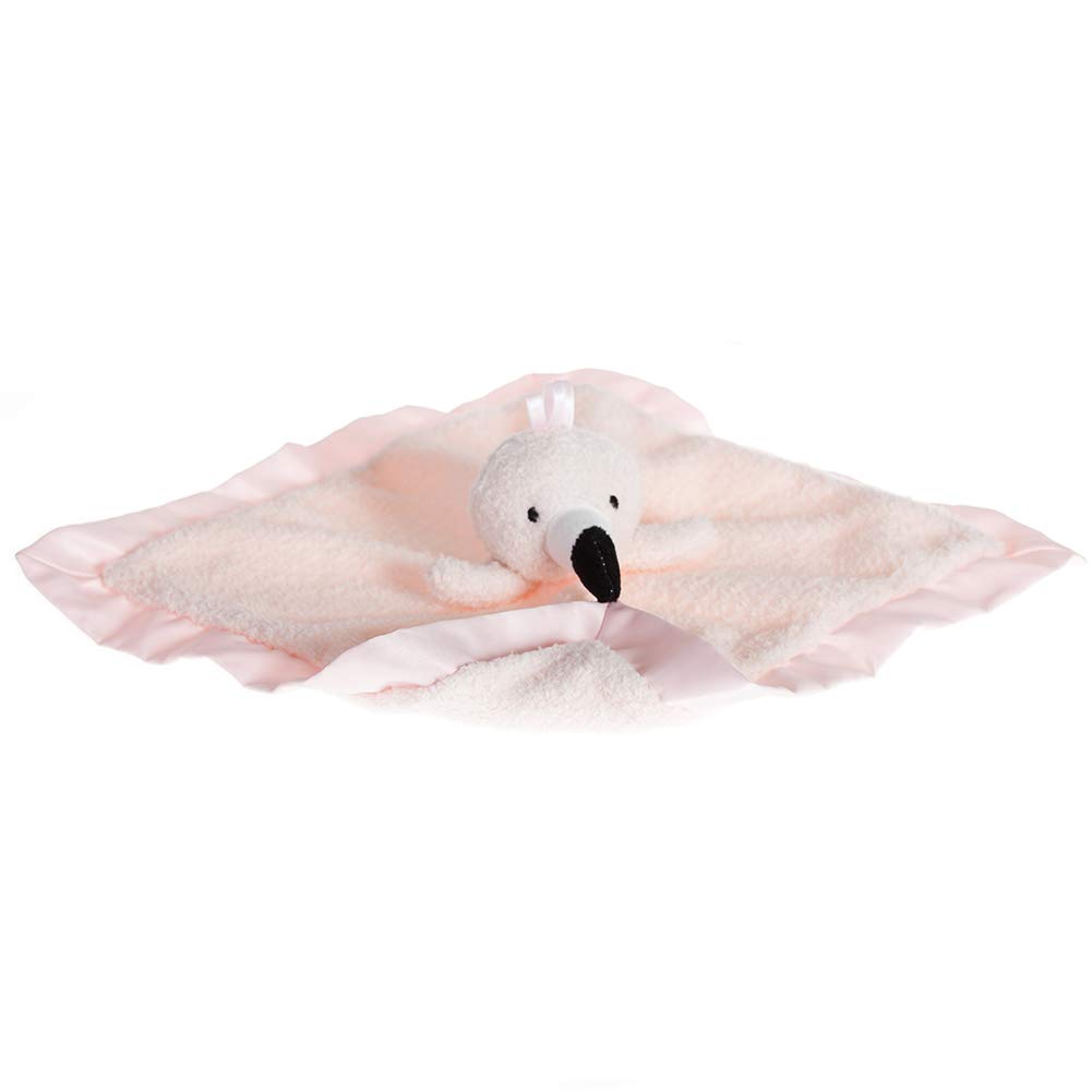 Apricot Lamb Stuffed Animals Flamingo Security Blanket Infant Nursery Character Blanket Luxury Snuggler Plush Baby Lovey(Flamingo, 13 Inches)