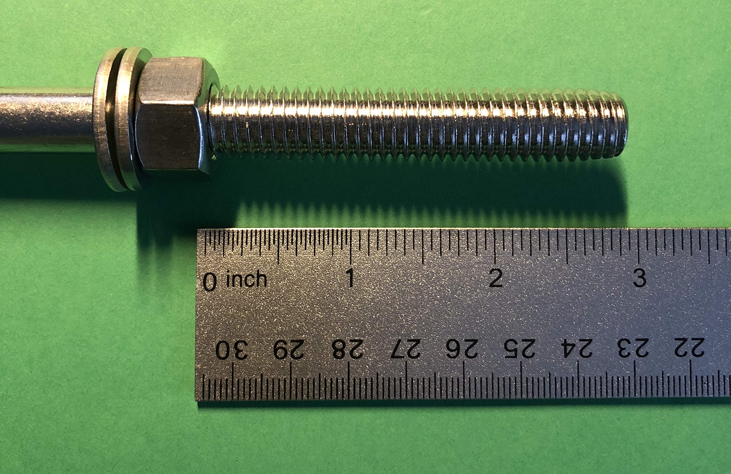 US STAINLESS Stainless Steel 316 Eye Bolt 1/2" x 12" Whitworth (1/2"-12) Short Thread Marine Grade Pitch of 12