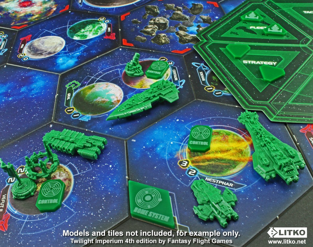 Command & Control Token Set | Compatible with Twilight Imperium 4th Edition | Set of 33 (Green)