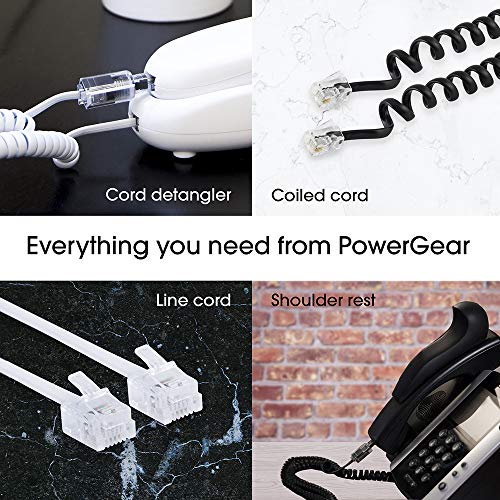 Power Gear Telephone Shoulder Rest, Hands Free Phone Conversations, Designed for Comfort, Strong Adhesive, Ergonomic Design, Black, 27636