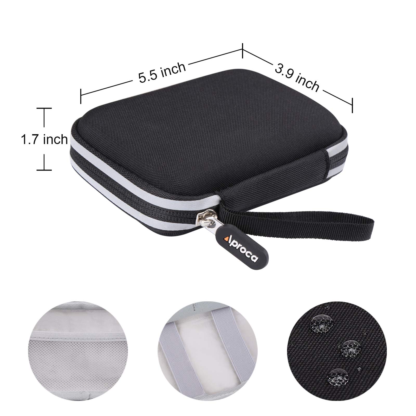 Aproca Black Hard Storage Case for Seagate Backup Plus Ultra Touch 2TB External Hard Drive/Seagate (STGD2000100) Game Drive