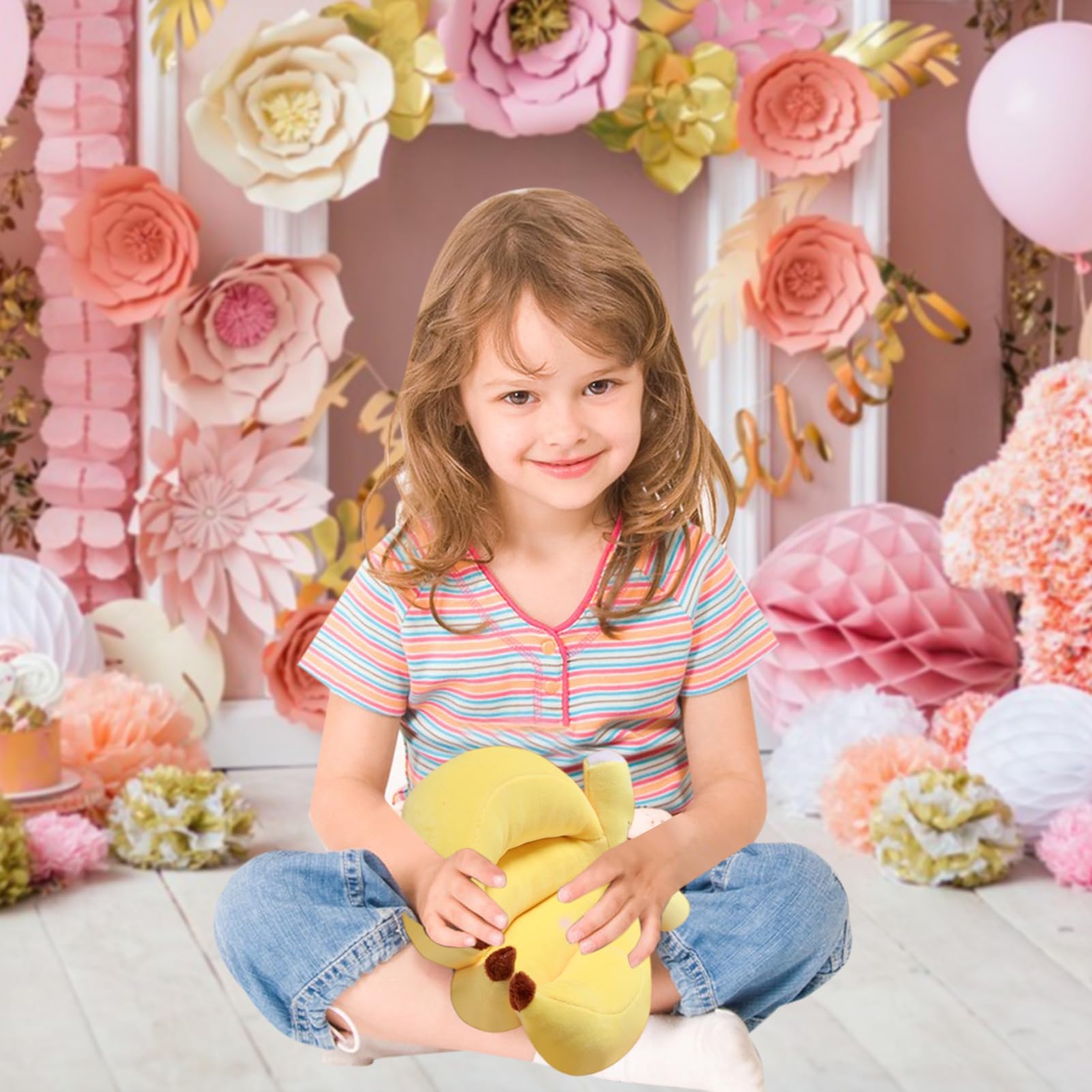AUCOOMA Banana Plush Pillow Yellow Bananas Plush Stuffed Toy Cushion Hugging Pillow 9.8"