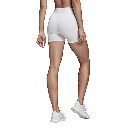 adidas Women's Alphaskin Volleyball 4-Inch Short Tights White/Black S3